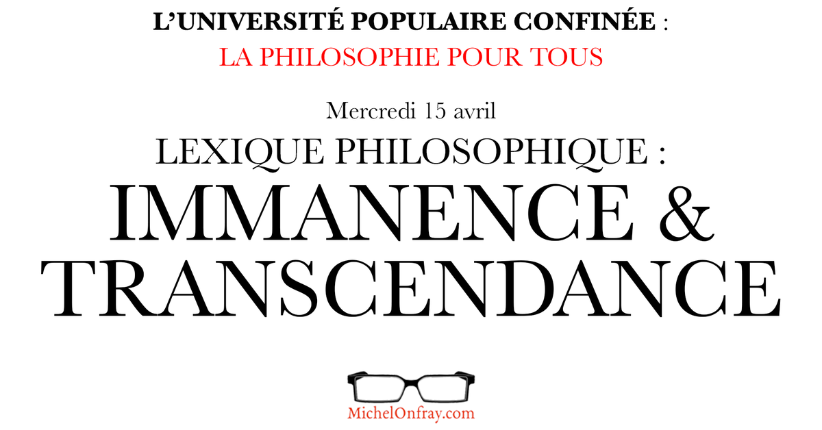 Lexique philosophique : immanence / transcendance